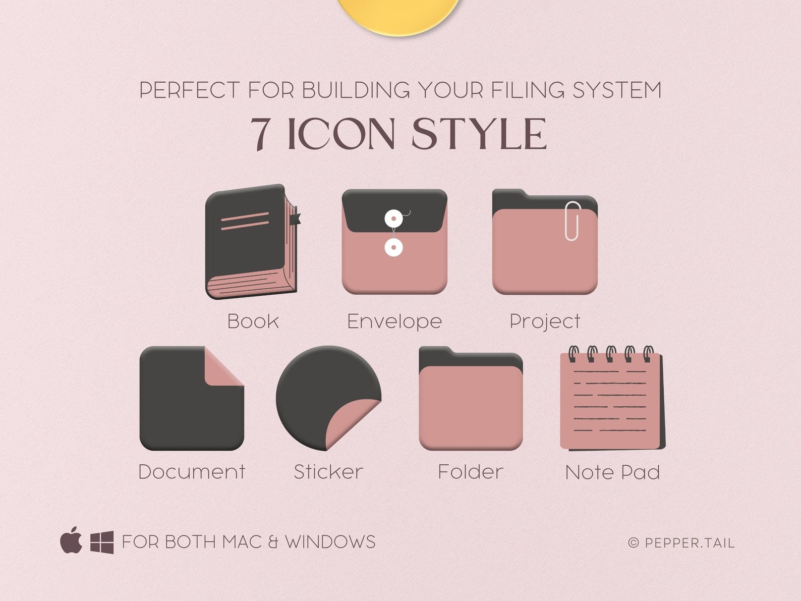 Neutral Pink Desktop Icons: Modern Folder Theme (28 PNG & ICO) - Etsy