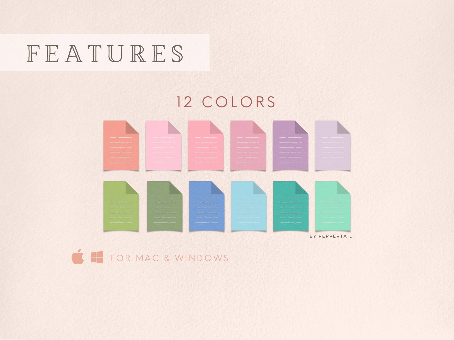 Pastel Folder Icons for Mac & Windows (digital Download) - Etsy