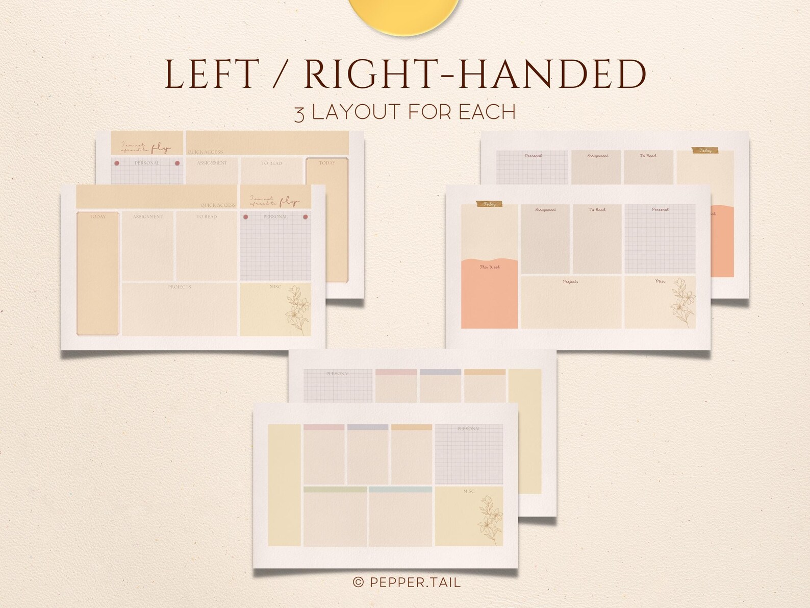 Desktop Wallpaper Organizer Student SET OF 3desktop | Etsy