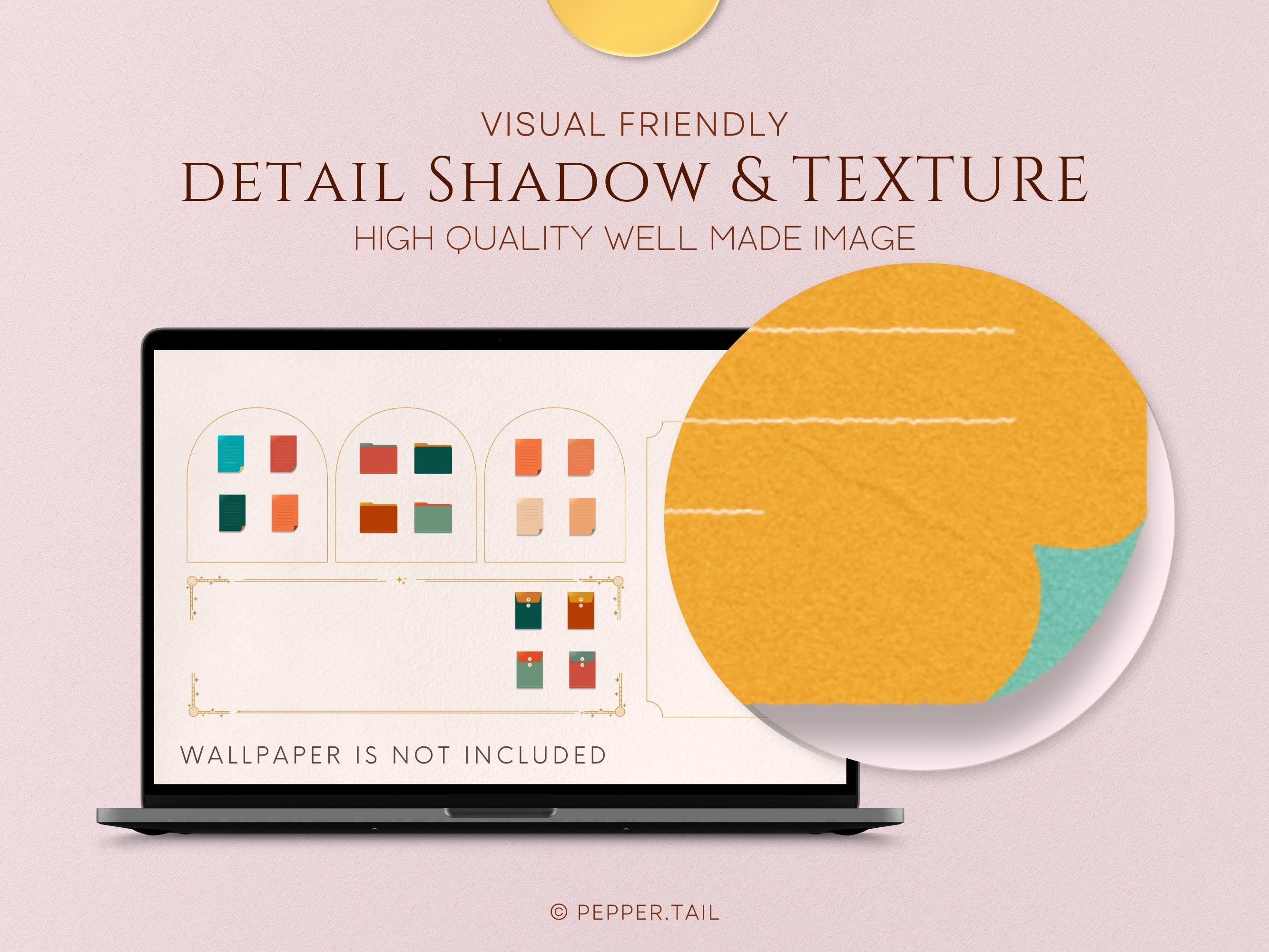 Retro Color Combo Mac Folder Iconsdesktop Document - Etsy