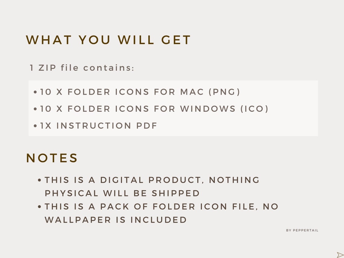 Neutral File Folder Iconsminimal Desktop Document | Etsy