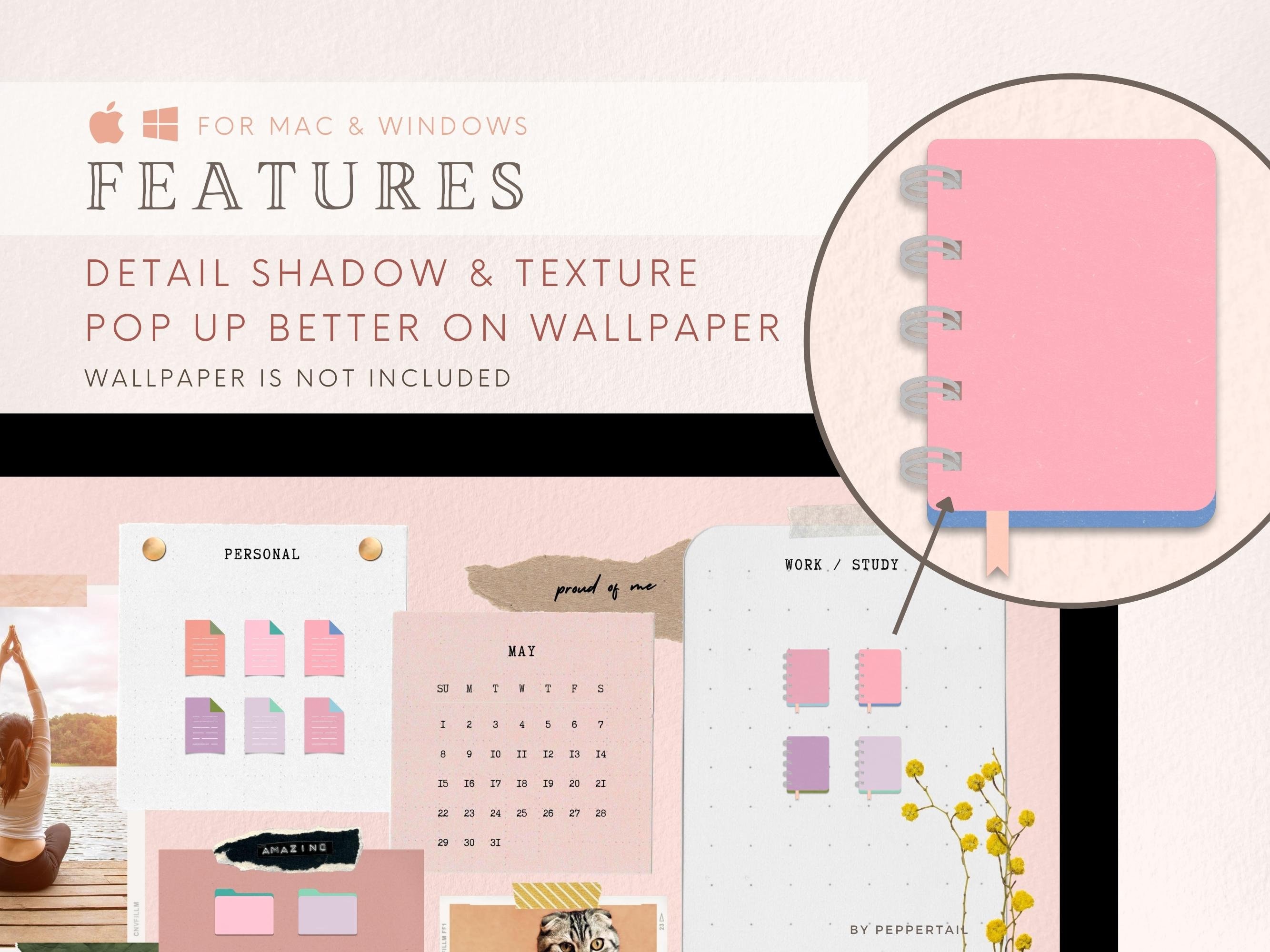 Pastel Desktop Folder Icons for Mac & Windows (36 PNG + ICO) - Etsy