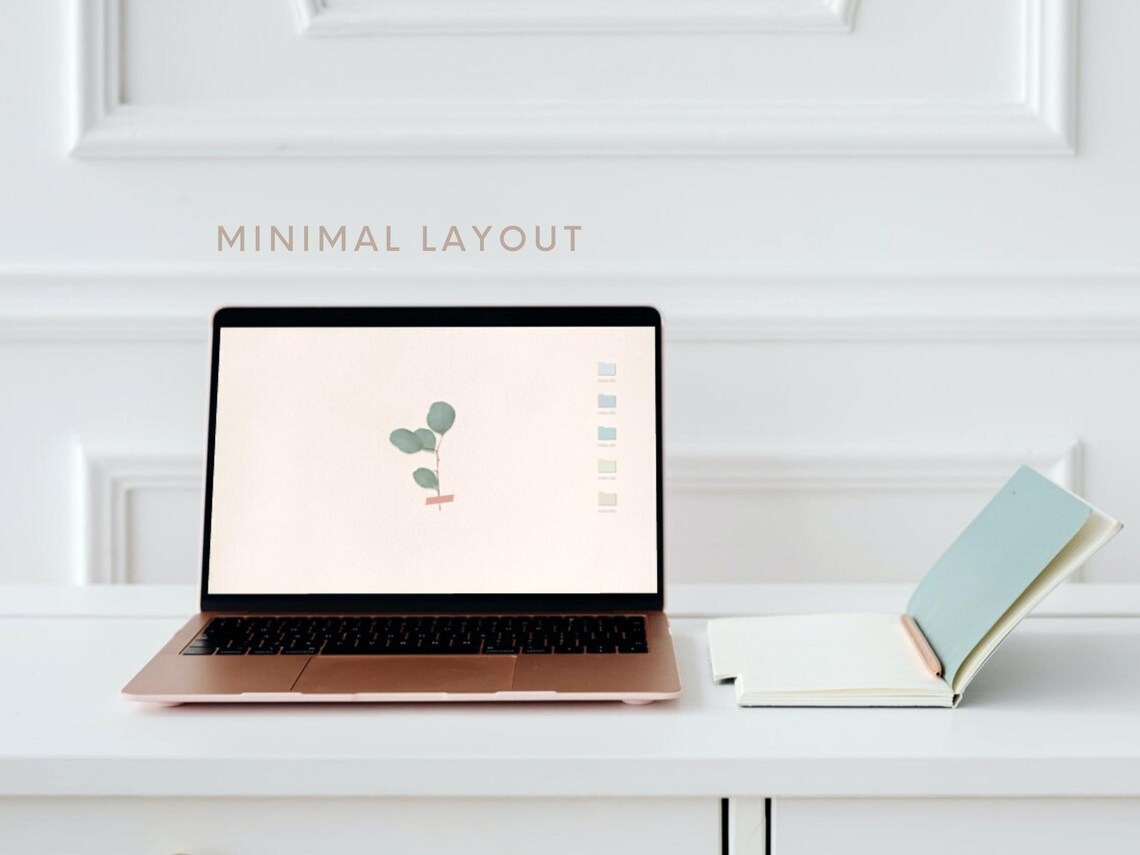 Minimal Desktop Wallpaper Backgroundsfloral Desktop | Etsy