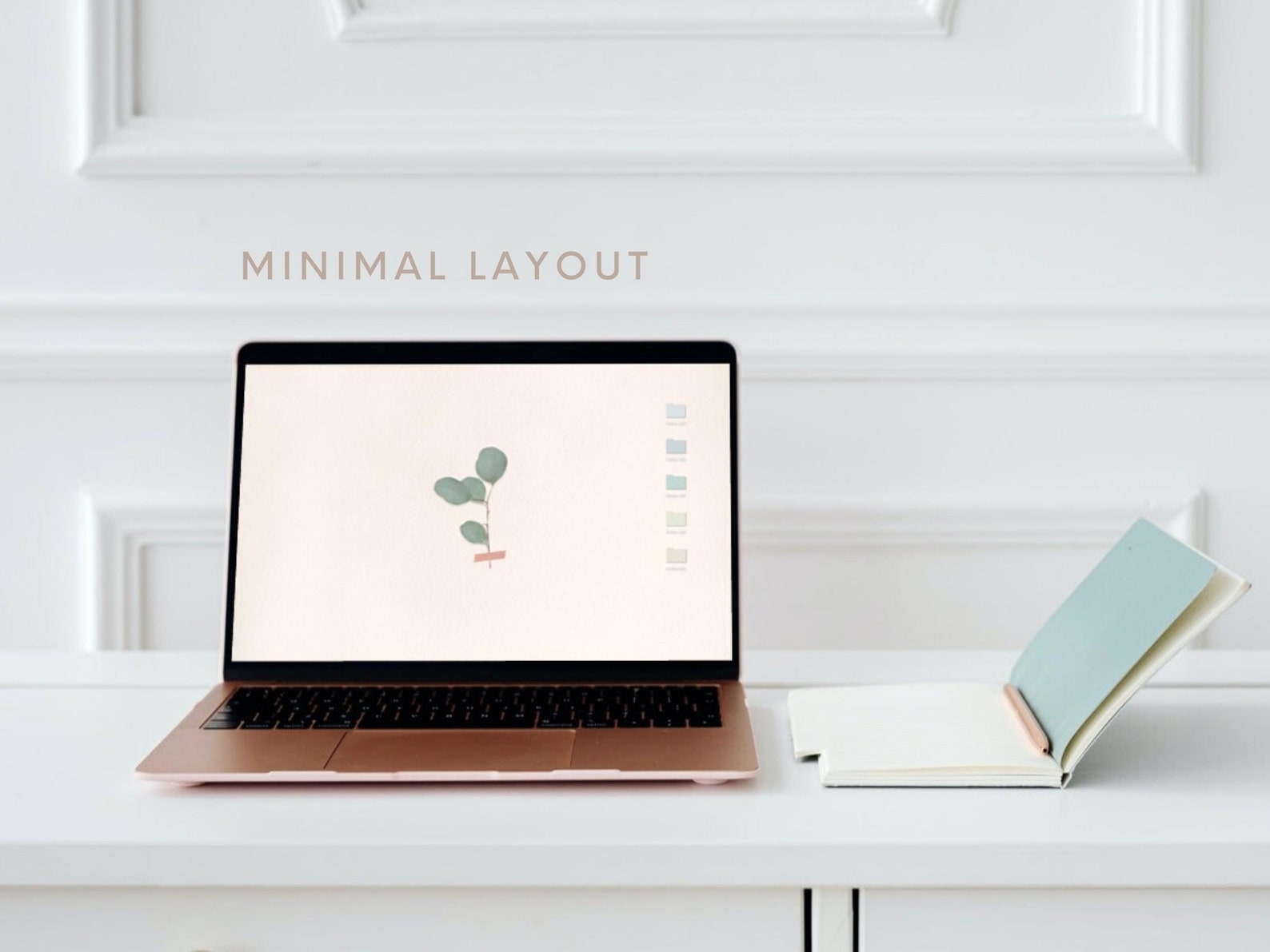 Minimal Desktop Wallpaper Backgroundsfloral Desktop | Etsy