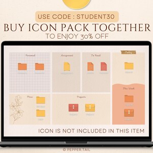 Desktop Wallpaper Organizer Student SET OF 3｜desktop Wallpaper｜macbook ...