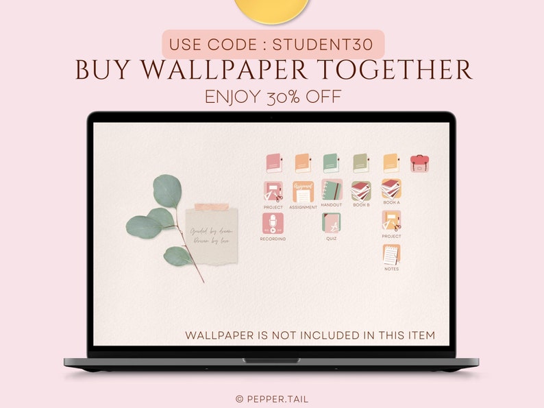 College Student Desktop Iconsstudent Desktop Folder - Etsy