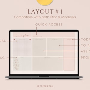 SET OF 3 Desktop Wallpaper Organizer Student｜desktop Wallpaper｜macbook ...