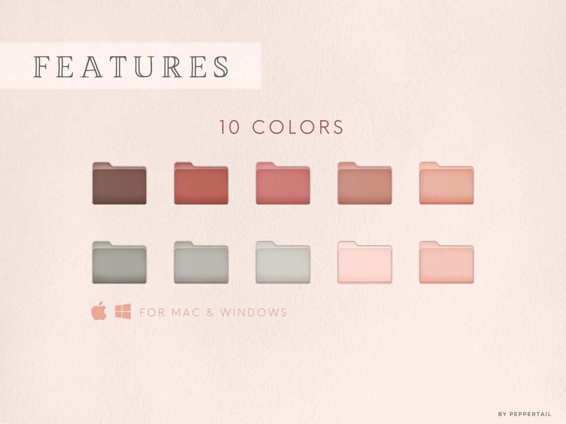 Desktop Folder Icon Pack for Macbook and Imac Desktop - Etsy