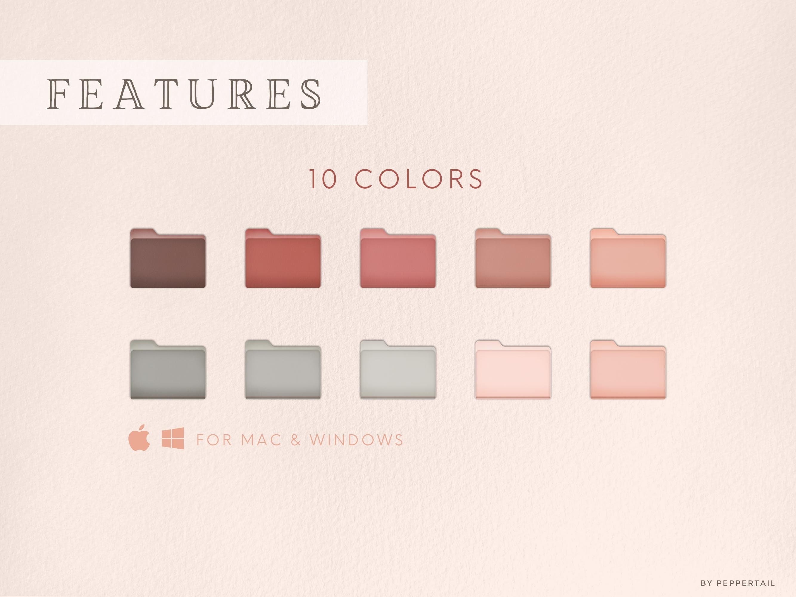 Desktop Folder Icon Pack for MacBook and Imac| Desktop Icons|desktop ...