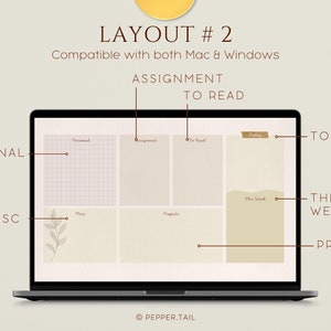 SET OF 3 Sage Green Desktop Wallpaper Organizer Student｜desktop ...