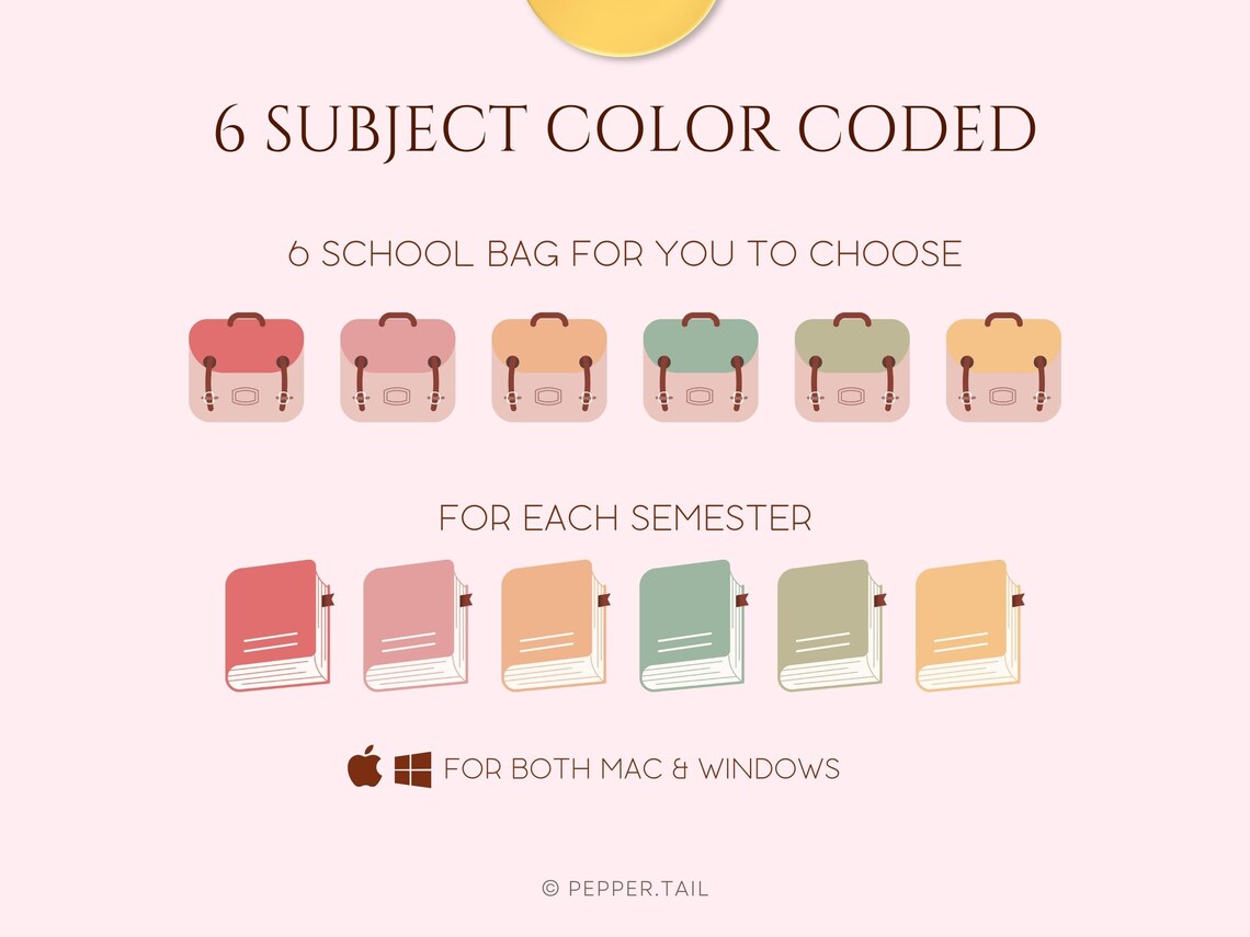 College Student Desktop Iconsstudent Desktop Folder - Etsy