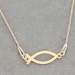Gold Ichthys Symbol Necklace 925 Sterling Silver, "jesus Fish" Necklace ...