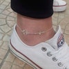 Gold Leg Bracelet With 3 Pendants Sterling Silver 925 - Etsy