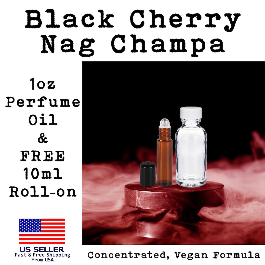 1oz Black Cherry Nag Champa Perfume Oil FREE Rollon Included - Etsy