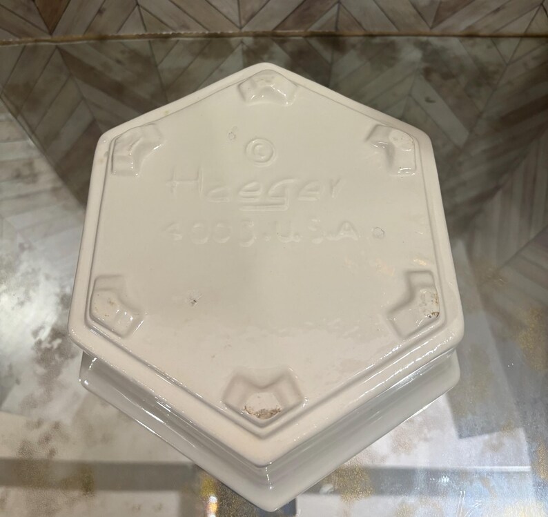 Vintage Haeger Pottery Hexagon Shaped off White Planter #4003 - Etsy