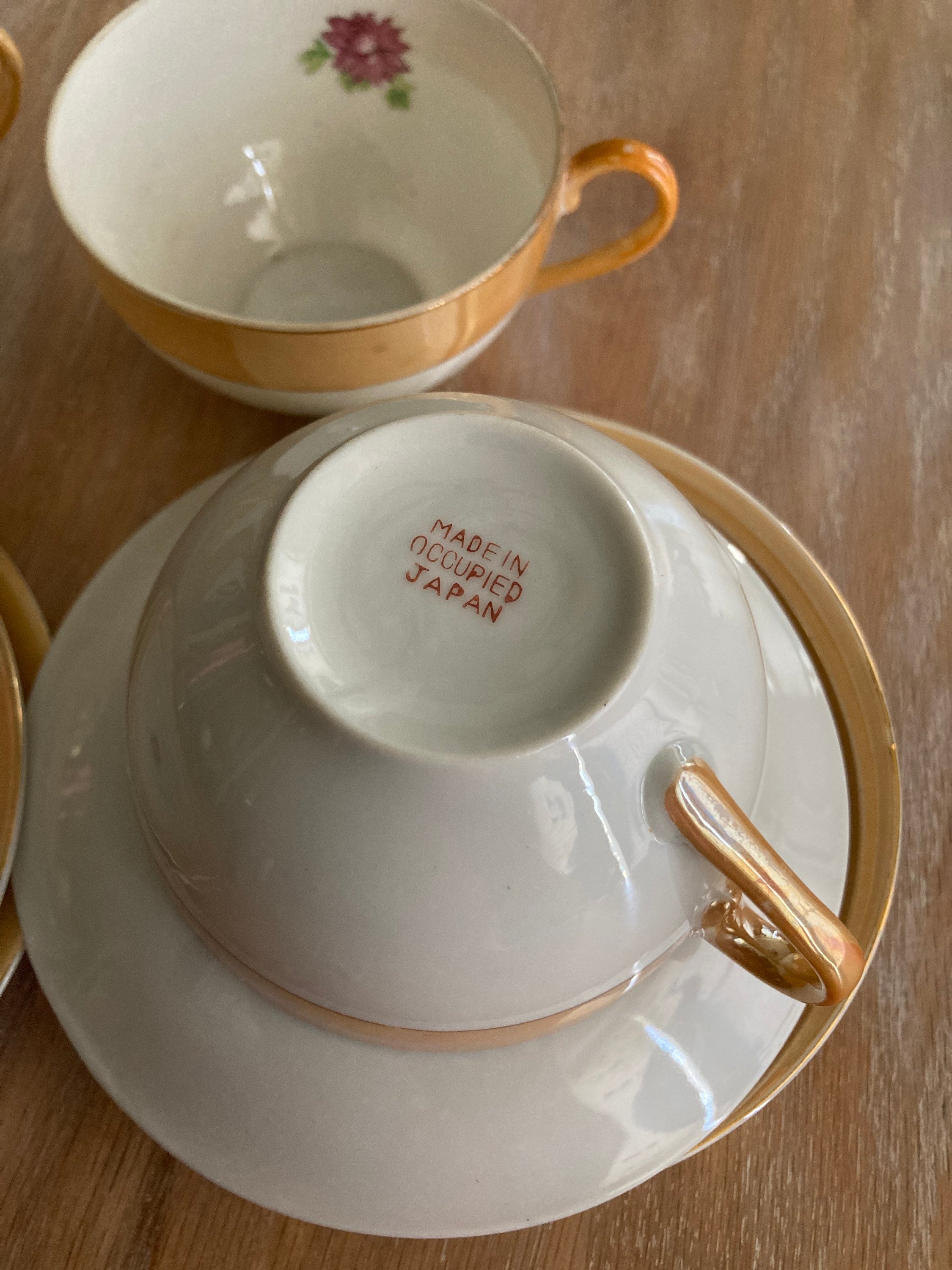 Antique Japan Made in Occupied Japan Tea Cup Set 4 - Etsy