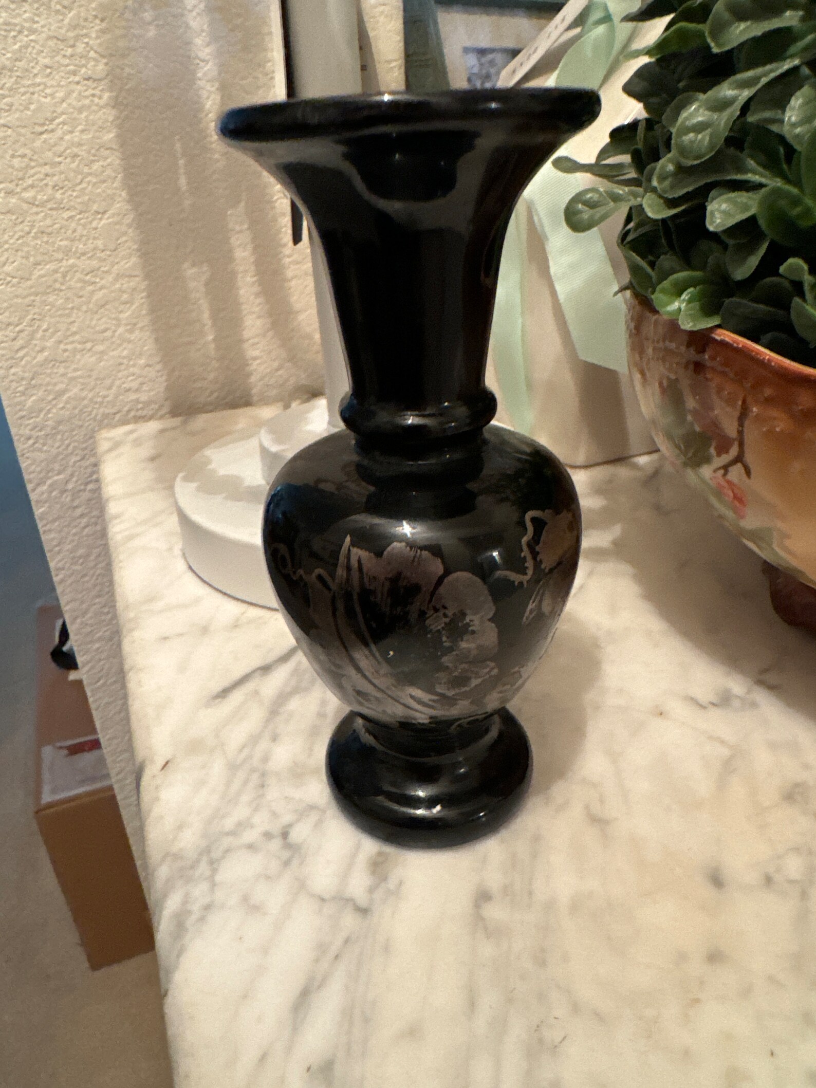 Antique Ebony Fenton Black Vase - Etsy