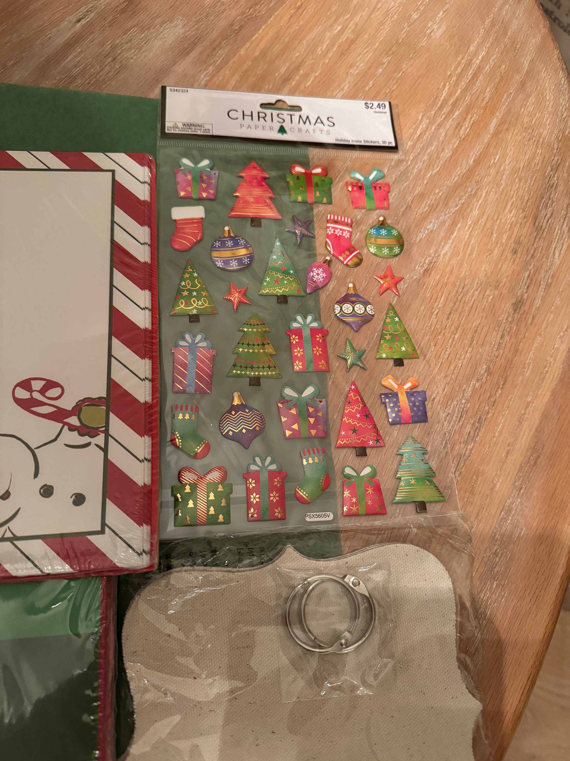 Paper Cardstock Christmas Paper and Sticker Bundle - Etsy