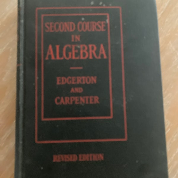 Antique Algebra Book - Etsy