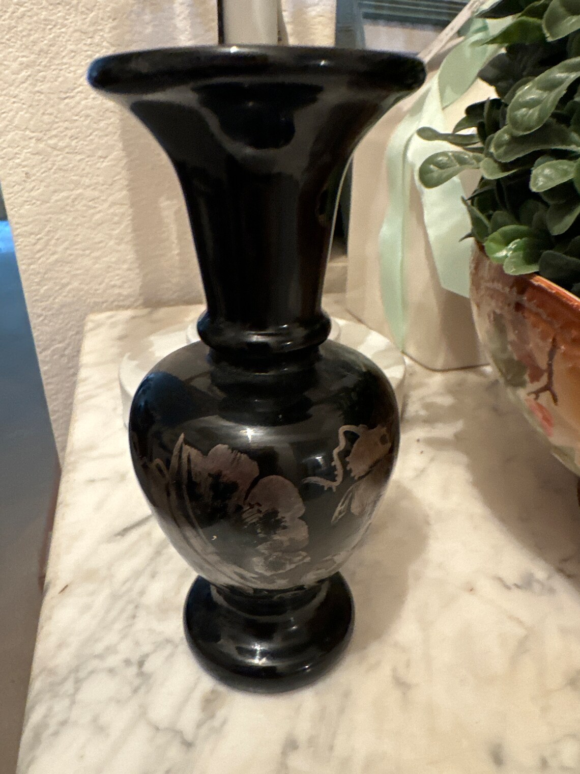 Antique Ebony Fenton Black Vase - Etsy