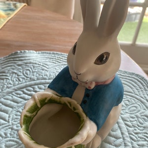 Porcelain Hand Painted Rabbit W Cabbage - Etsy