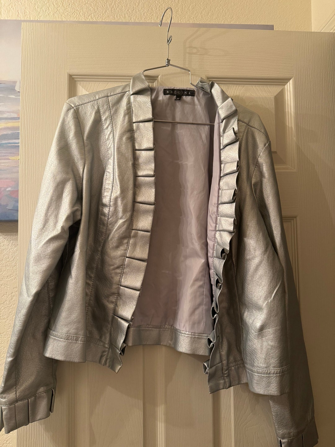 Metallic Silver Blazer Jacket - Etsy