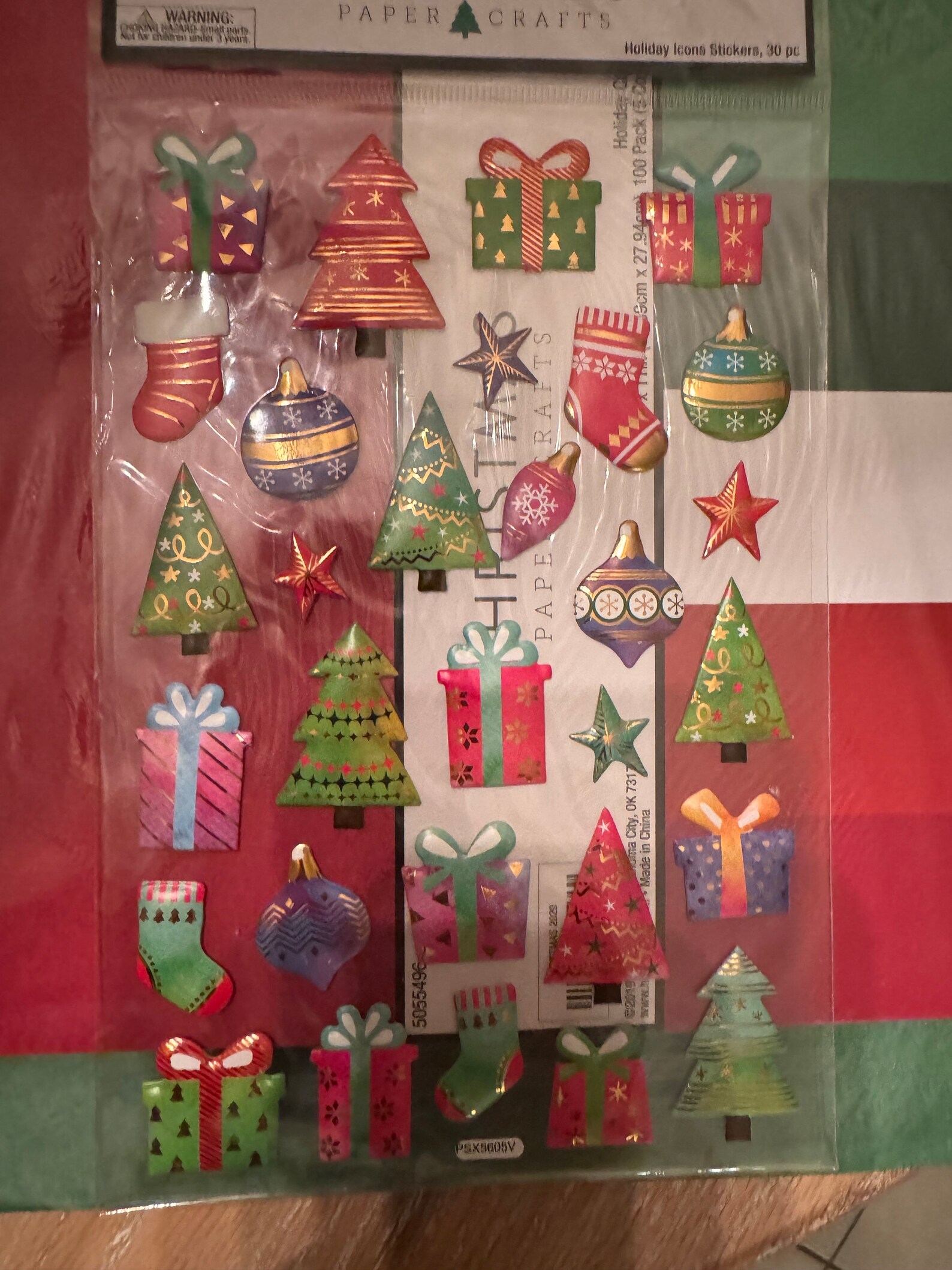 Paper Cardstock Christmas Paper and Sticker Bundle - Etsy