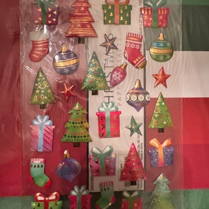 Paper Cardstock Christmas Paper and Sticker Bundle - Etsy