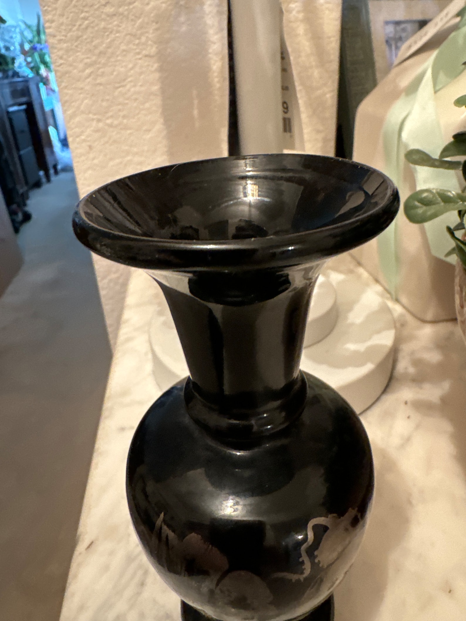 Antique Ebony Fenton Black Vase - Etsy