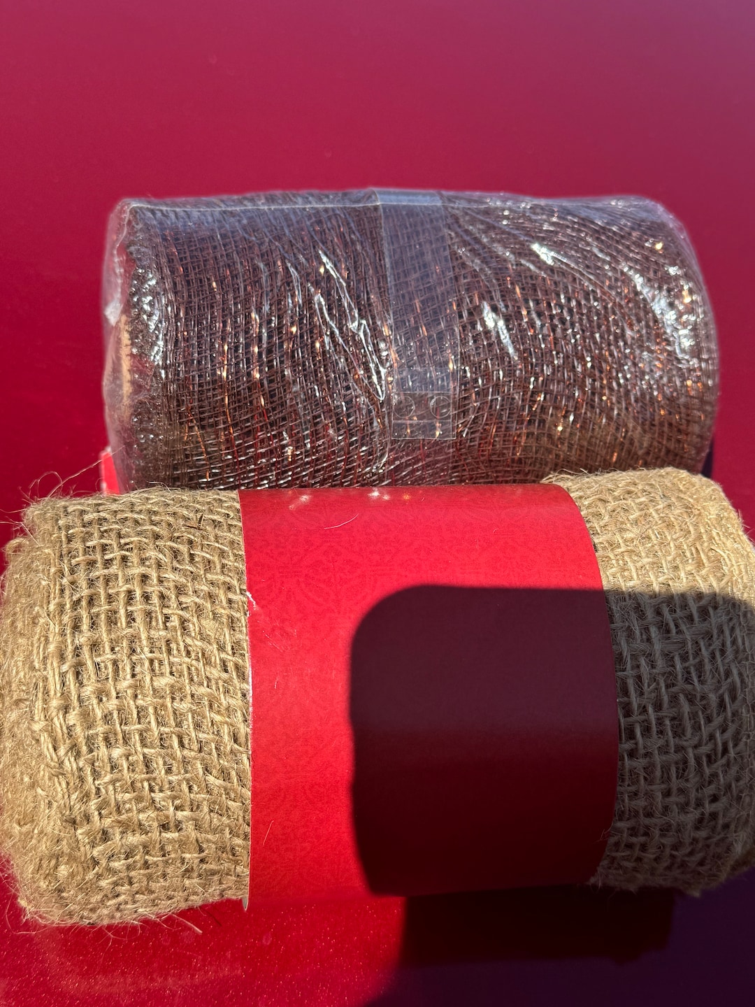 Mesh Ribbon Brown and New Burlap Spools - Etsy