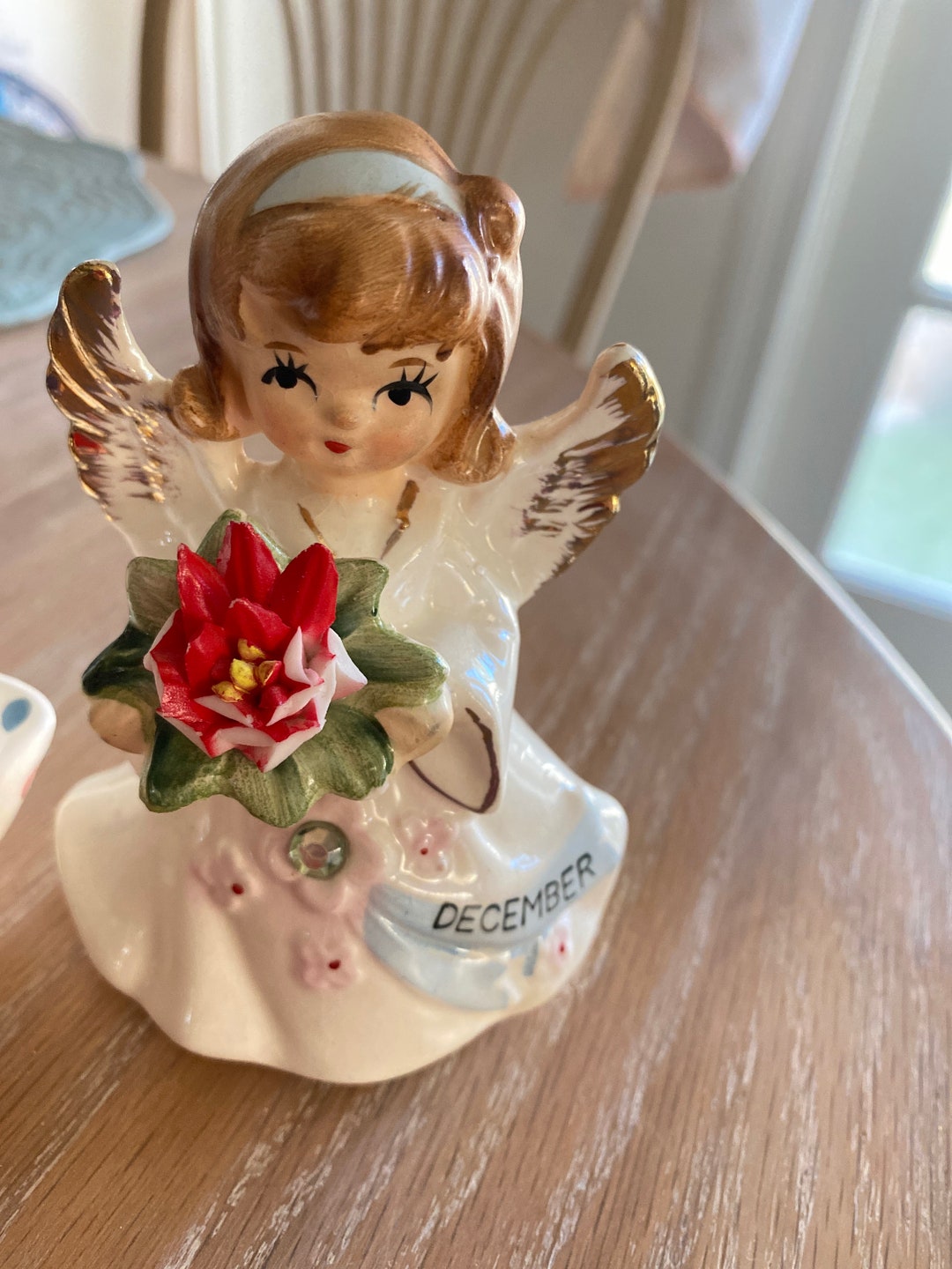 Vintage Lefton Birthstone Angel December Christmas Figurine - Etsy