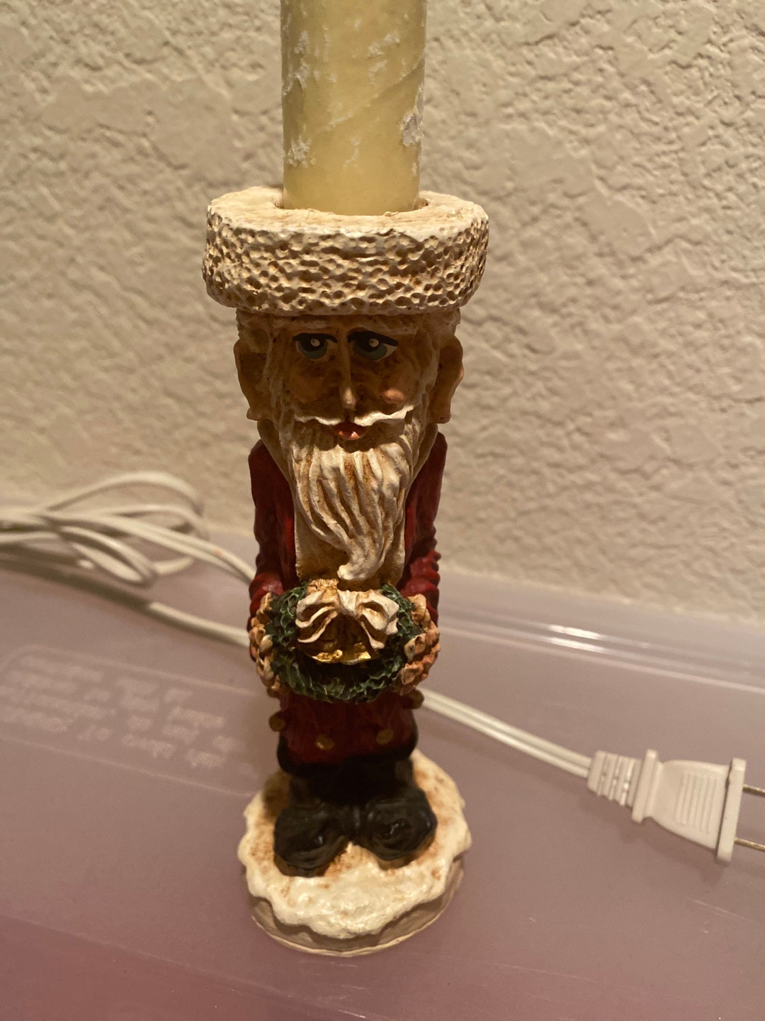 Vintage Folk Santa Small Electric Candle Light - Etsy