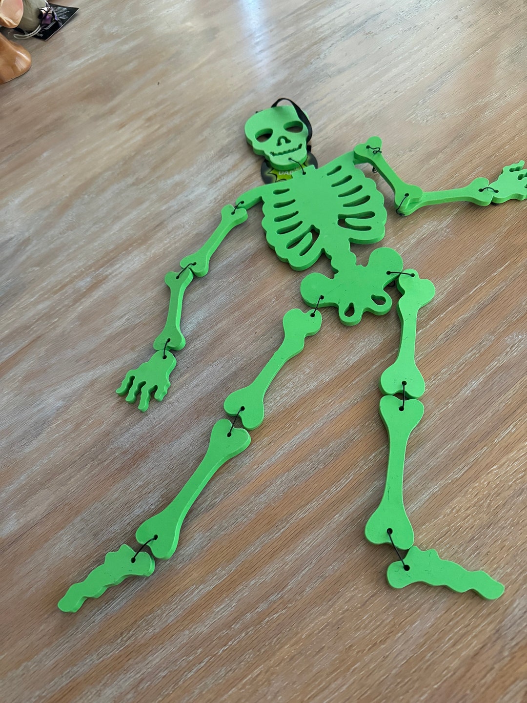 Glow in Dark Green Halloween Skeleton - Etsy