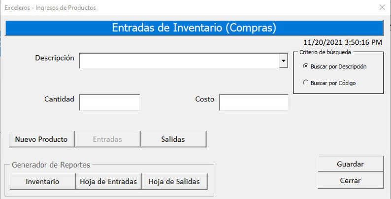 Sistema de Control de Inventarios en Excel Inventory Management in Excel with VBA - Etsy España