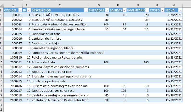 Sistema de Control de Inventarios en Excel Inventory Management in Excel with VBA - Etsy México