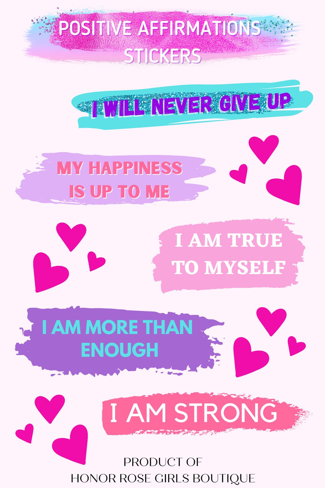 Positive Affirmation Stickers: Waterproof Vinyl Decals - Etsy