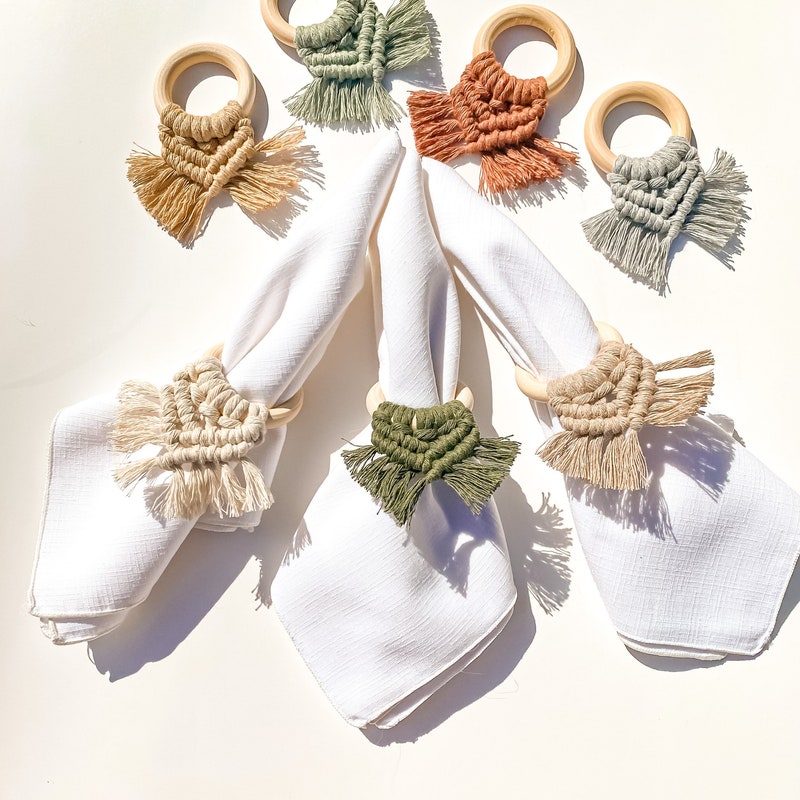Macrame Napkin Rings - Etsy