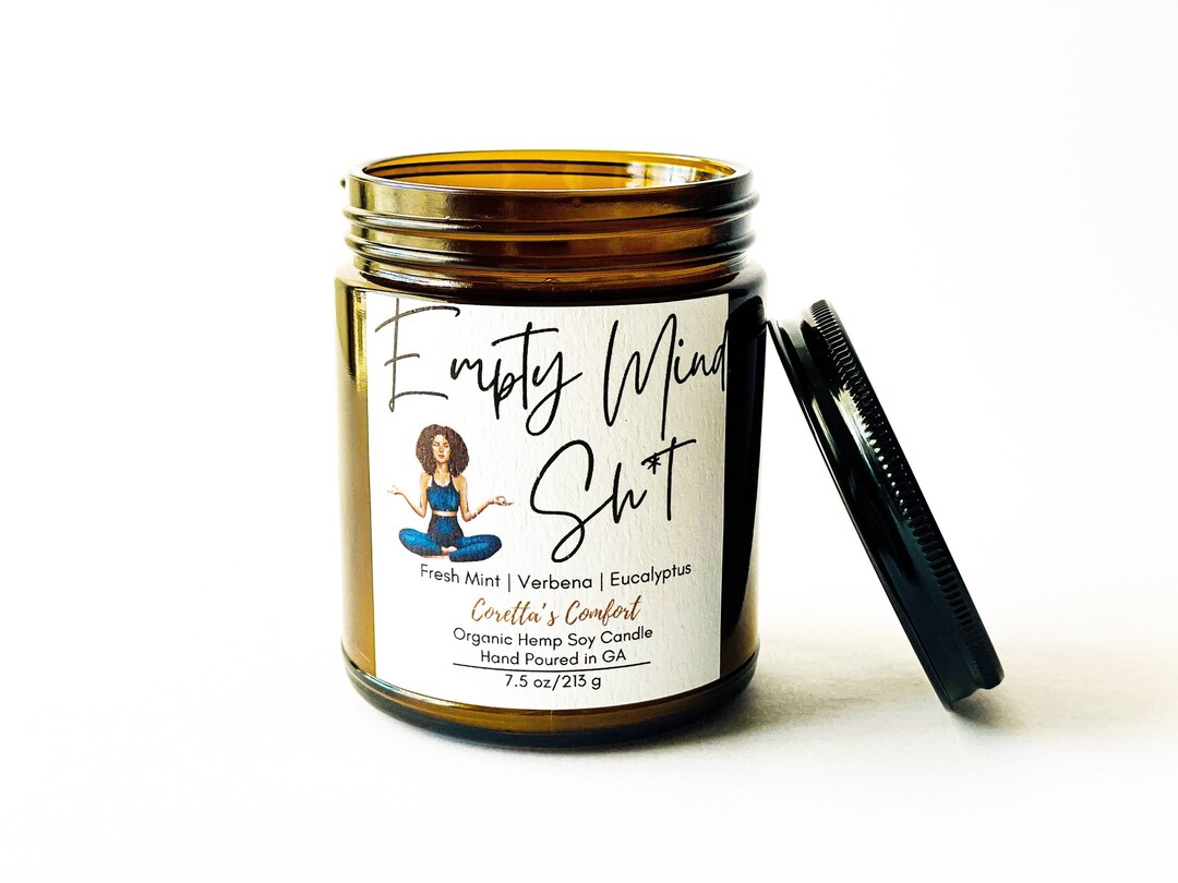 Empty Mind Shit Organic Hemp Soy Luxury Candle - Etsy