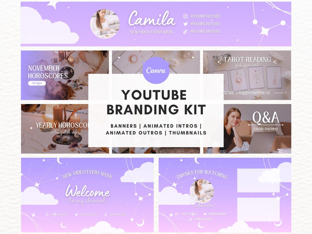 Zodiac Youtube Branding Kit, Animated Youtube Intro and Outro, Youtube ...