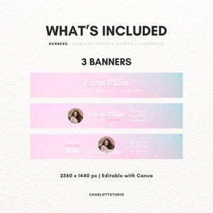 Pastel Pink Youtube Branding Kit | Animated Youtube Intro & Outro ...
