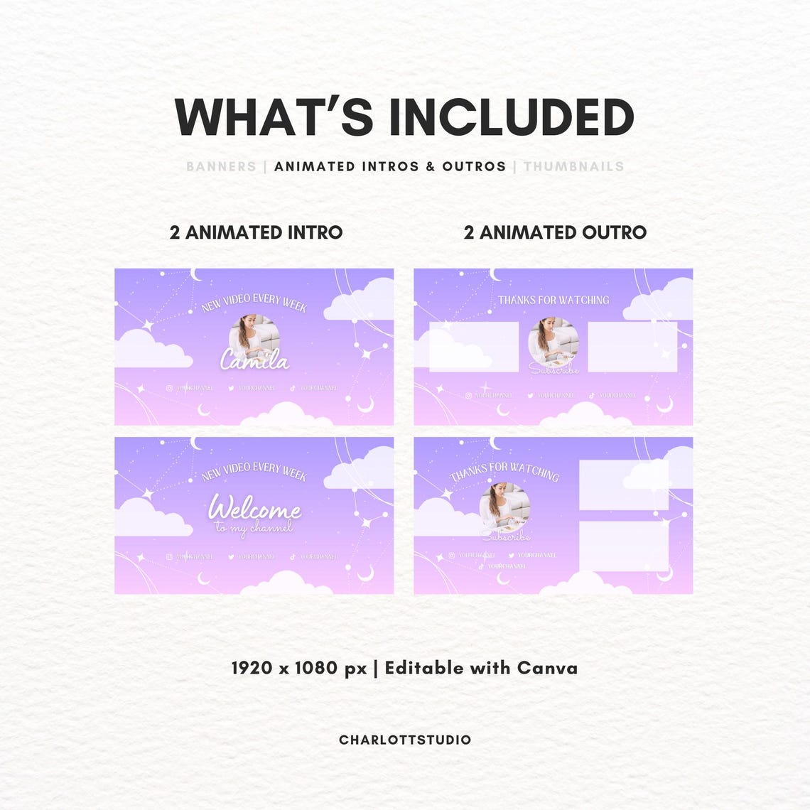 Zodiac Youtube Branding Kit, Animated Youtube Intro and Outro, Youtube ...