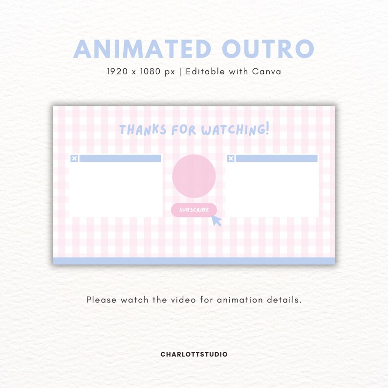 Blue Pink Computer Youtube Branding Kit Animated Youtube Intro & Outro ...