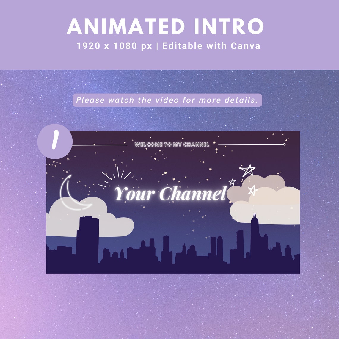Youtube Channel Kit Animated Youtube Intro and Outro - Etsy