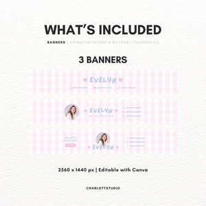 Blue Pink Computer Youtube Branding Kit, Animated Intro & Outro ...