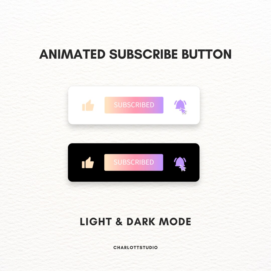 Animated Subscribe Button Gradient Like Button Lower Thirds Animated ...