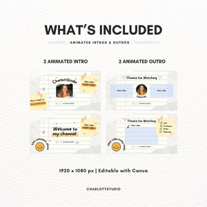 School Notepaper Youtube Branding Kit | Animated Youtube Intro & Outro ...