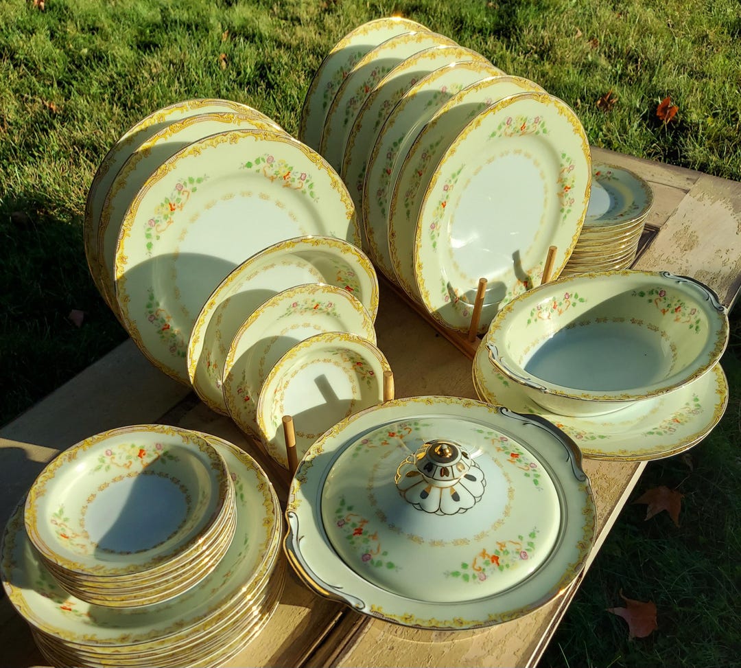 Rare Empress Noritake Fine China, Autumn Yellow Vintage Dinnerware ...