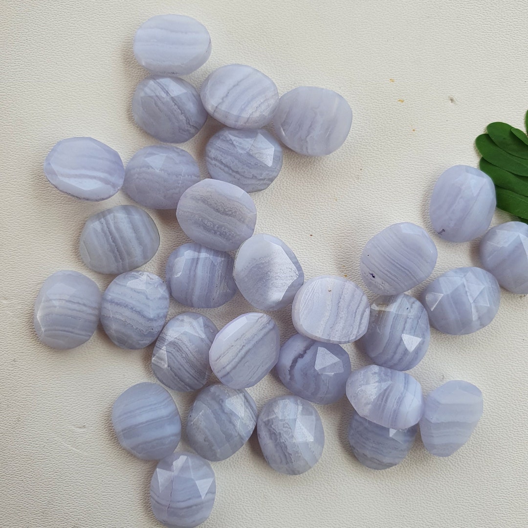 Natural Blue Lace Agate Checker Cut Wholesale Cabochons Lot - Etsy