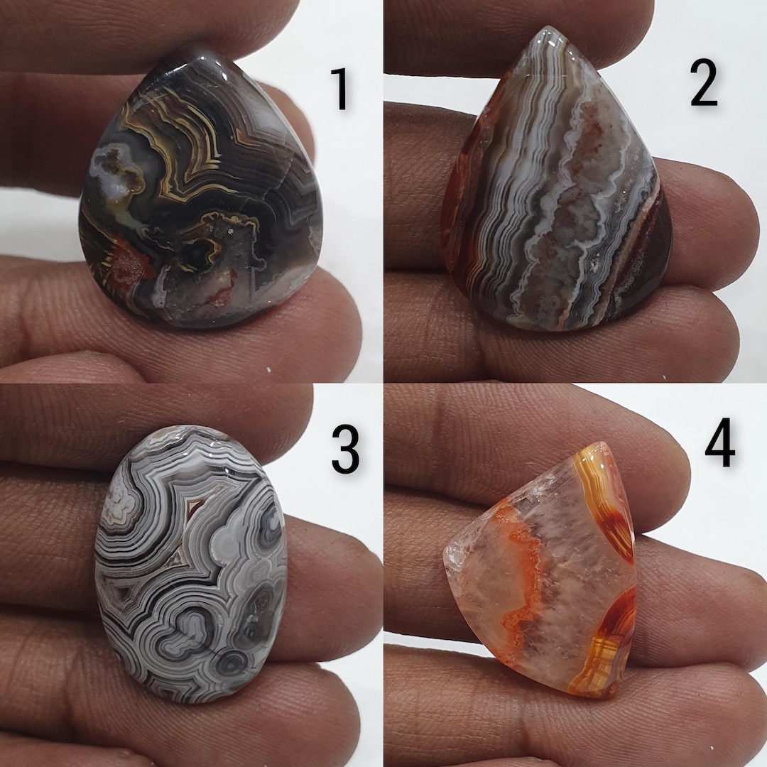 Natural Crazy Lace Agate Gemstone Both Side Polished Crazy Lace Agate ...