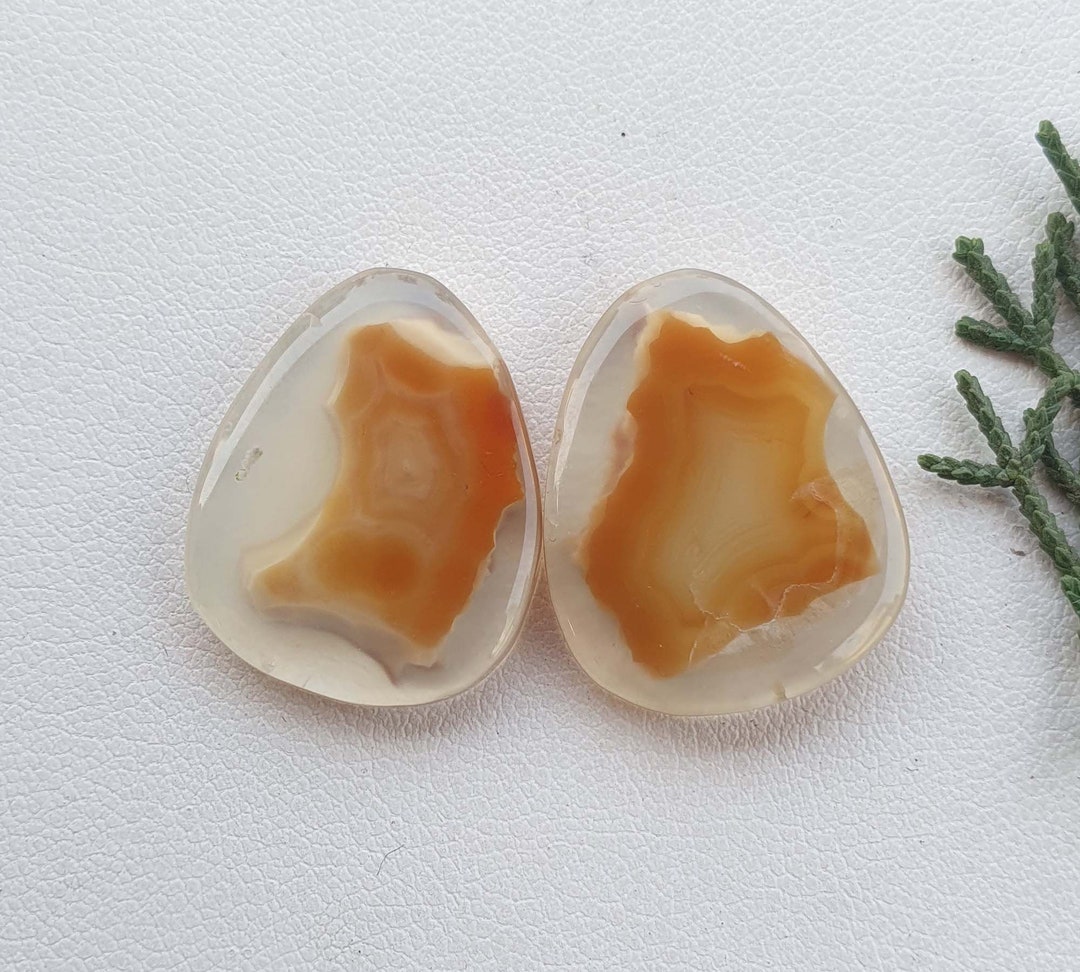 Banded Agate Pair , Rare Banded Agate Gemstone Pair , Beautiful Banded ...